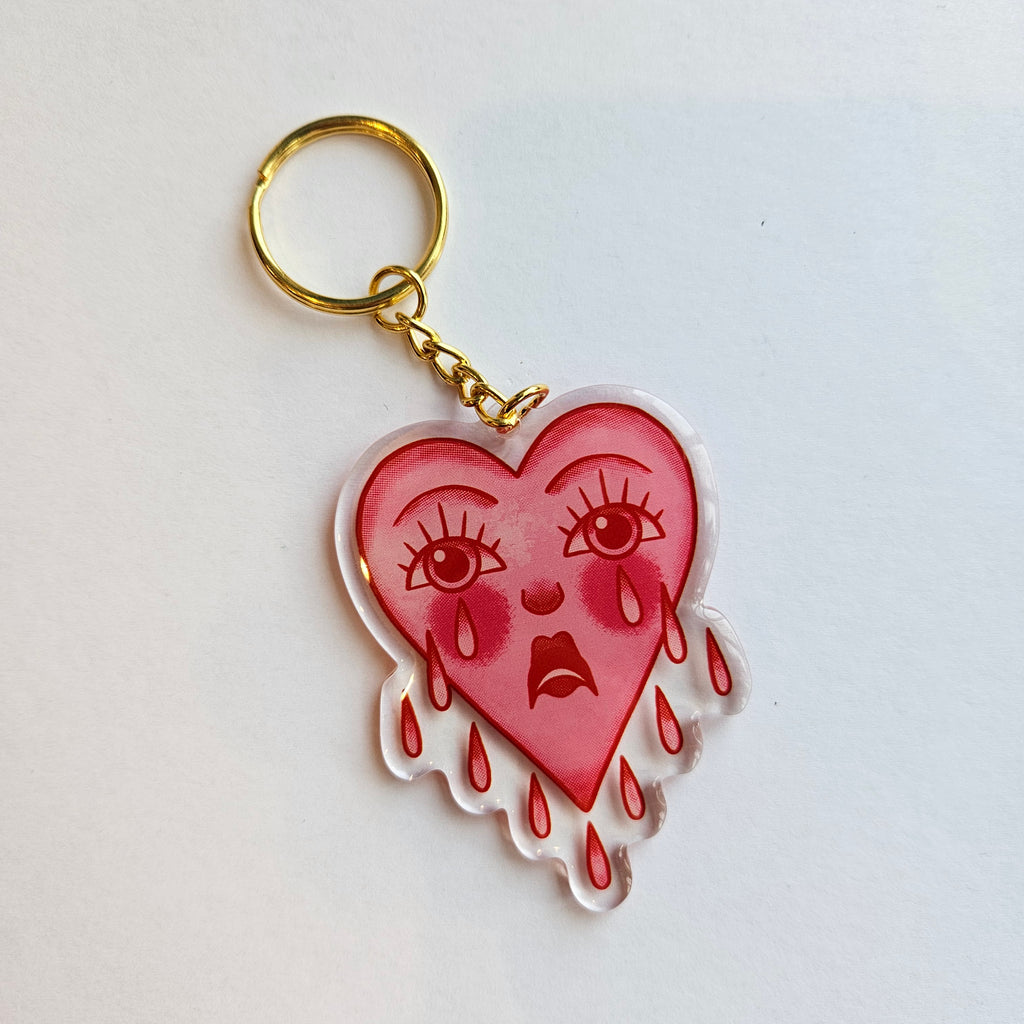 Cry Baby Heart Acrylic Keychain – Dear Ollie