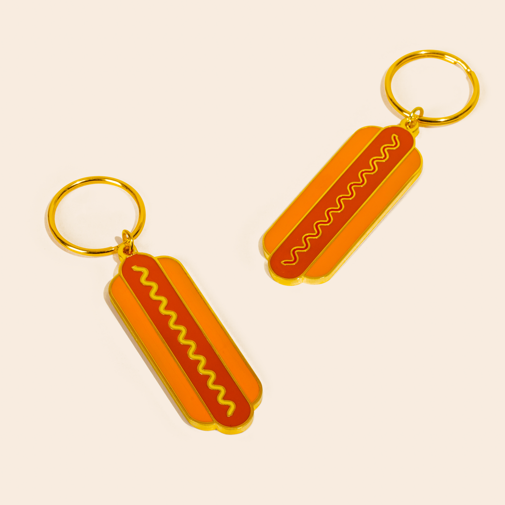 Hot Dog Keychain (double-sided!) – Dear Ollie