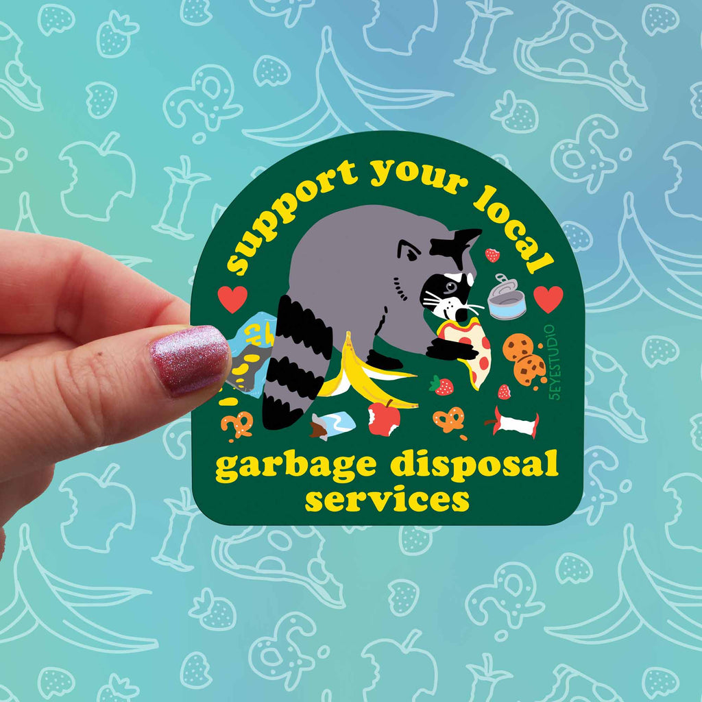 Garbage Disposal Raccoon Vinyl Sticker – Dear Ollie