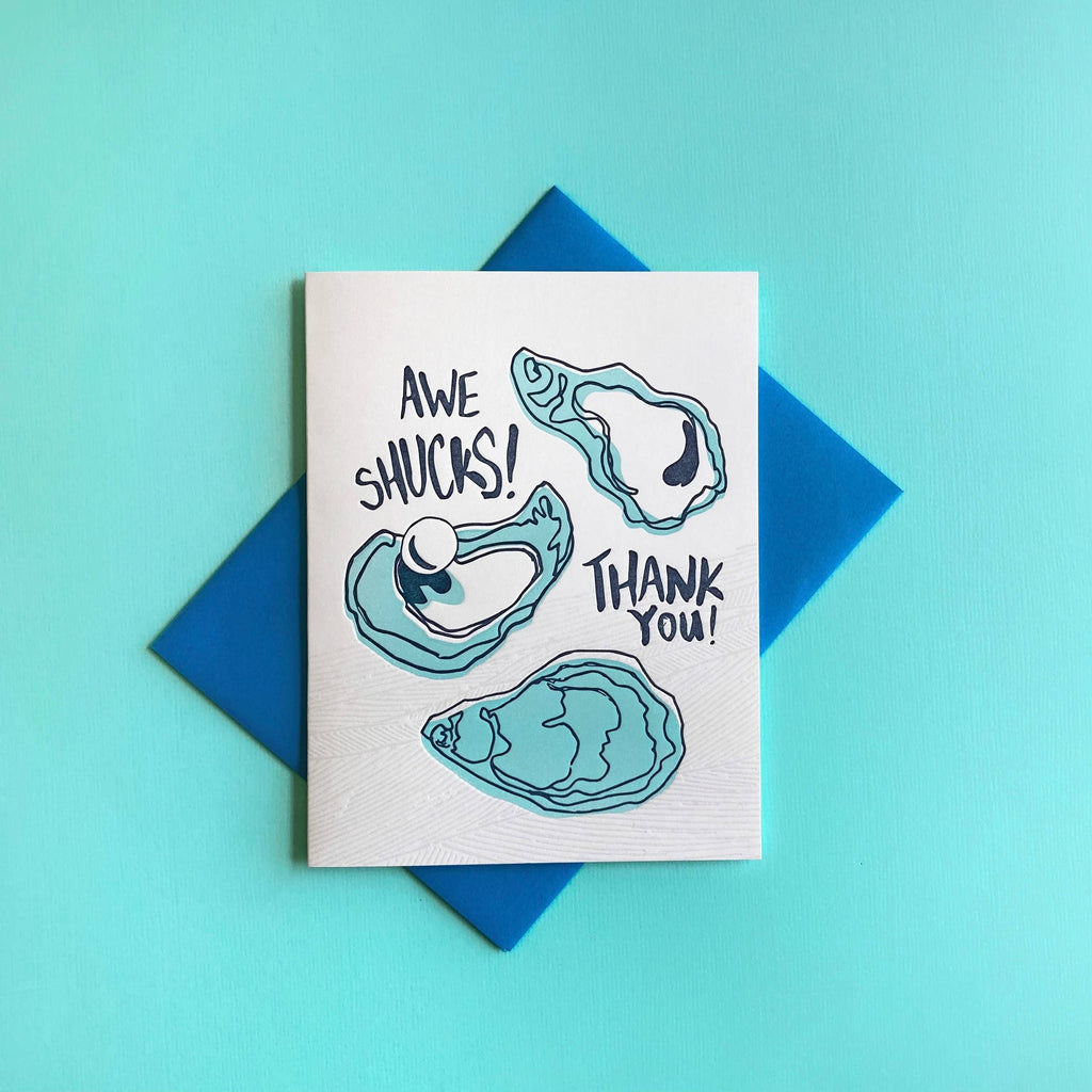 Awe Shucks! - Letterpress Thank You Card – Dear Ollie