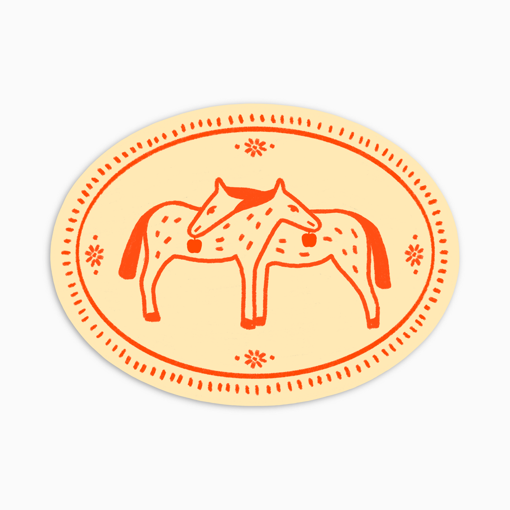 Hugging Horses Sticker – Dear Ollie