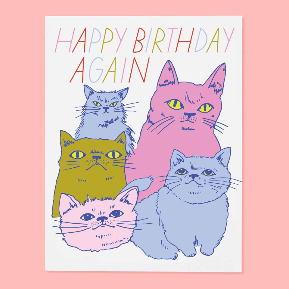 Cats Again Bday Card – Dear Ollie