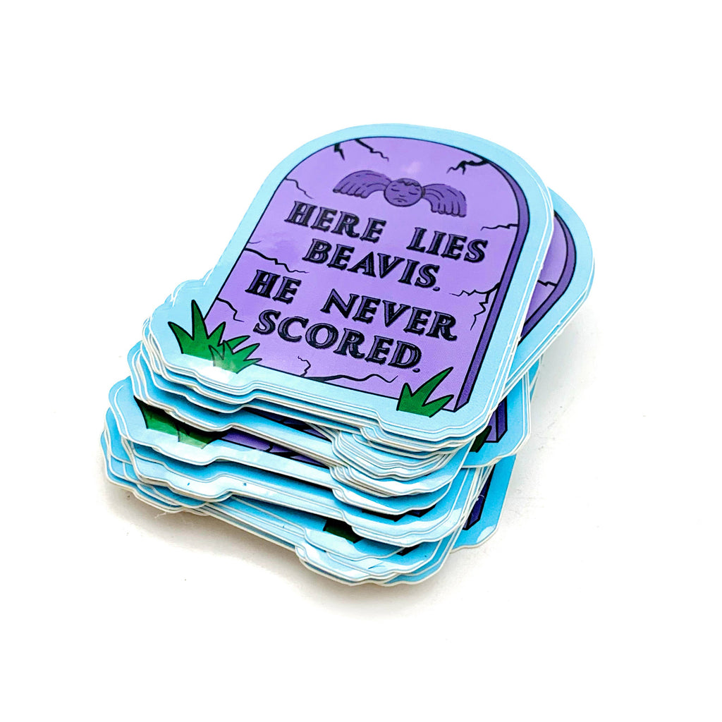 He Never Scored Vinyl Sticker – Dear Ollie