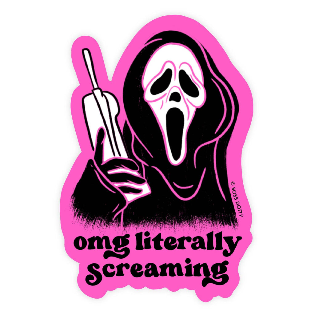 Literally Screaming Neon Pink Sticker – Dear Ollie