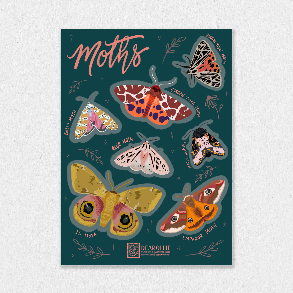 Moth Sticker Sheet – Dear Ollie